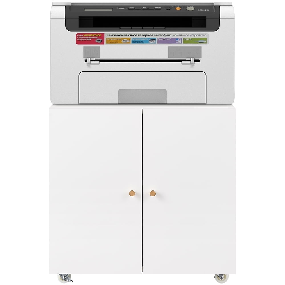 Office furniture Copier Cabinet White 2 door steel copier stand mobile ...