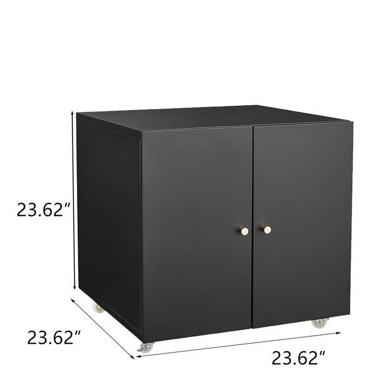 Office furniture Copier Cabinet black 2 door steel copier stand mobile ...