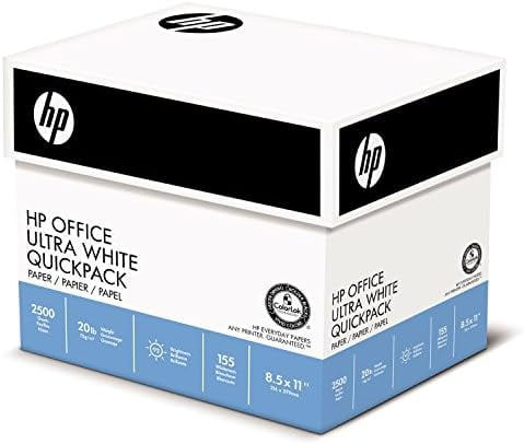 Office20 Paper, 92 Bright, 20 lb Bond Weight, 8.5 x 11, White, 2, 500 ...