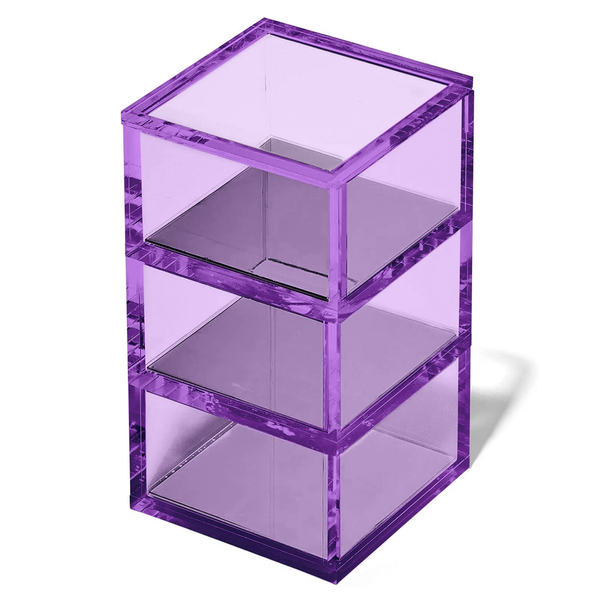OfficeGoods Acrylic Organizer 3 Tier Stackable Square Acrylic Storage ...