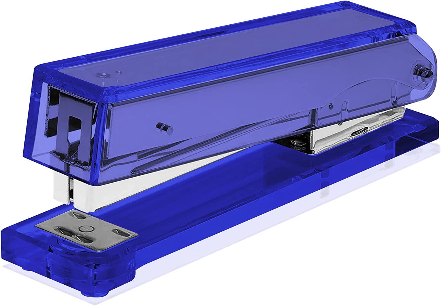 OfficeGoods Clear Acrylic Stapler in Blue for 1/4" Staples - Walmart.com
