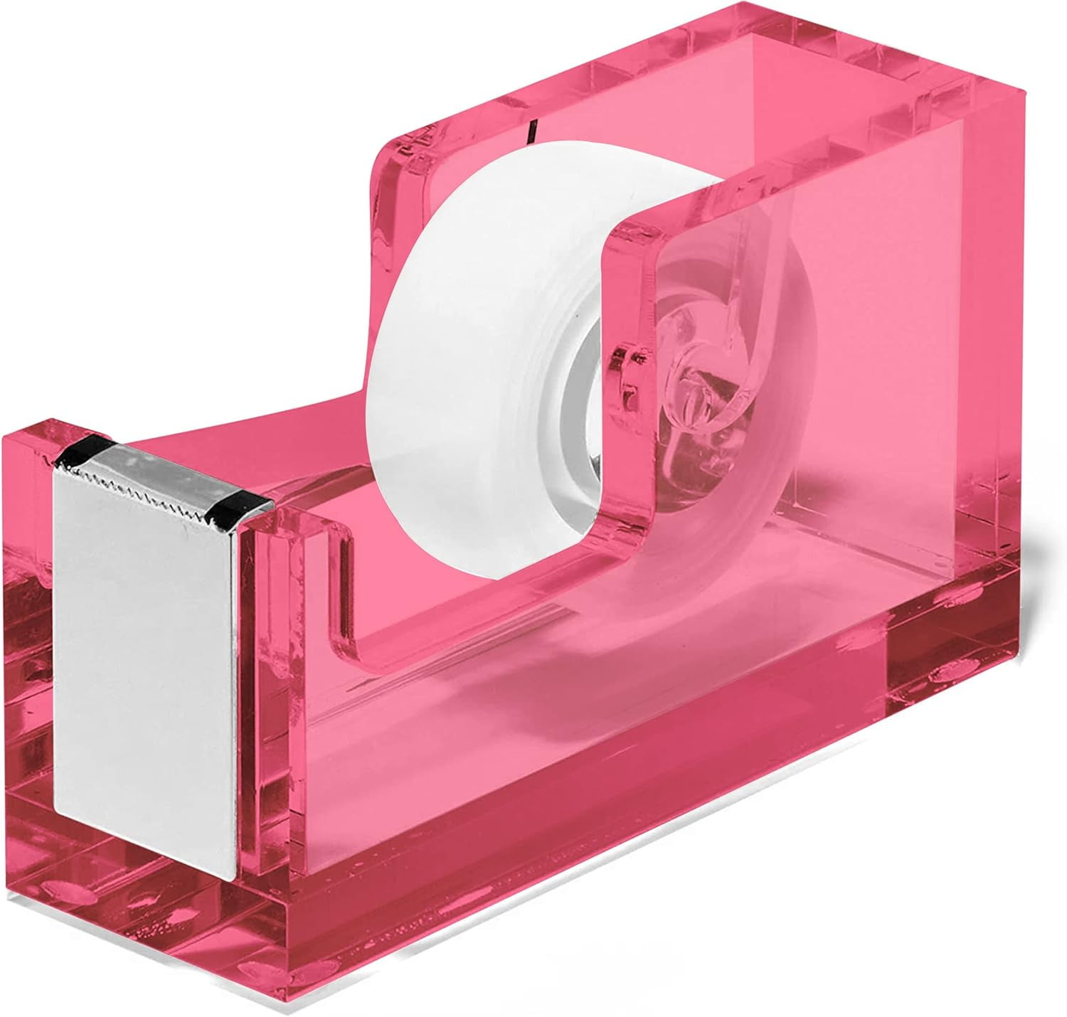 OfficeGoods Acrylic Tape Dispenser Modern Adhesive Tape Roll Holder for ...