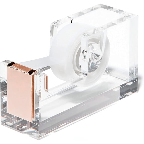 OfficeGoods Acrylic Tape Dispenser Modern Adhesive Tape Roll Holder for ...