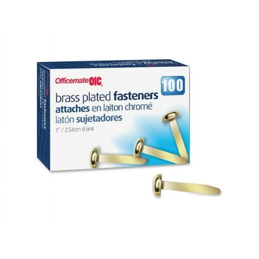 ACCO Brass Prong Paper File Fasteners, 1-1/4", 100-Pack - Walmart.com