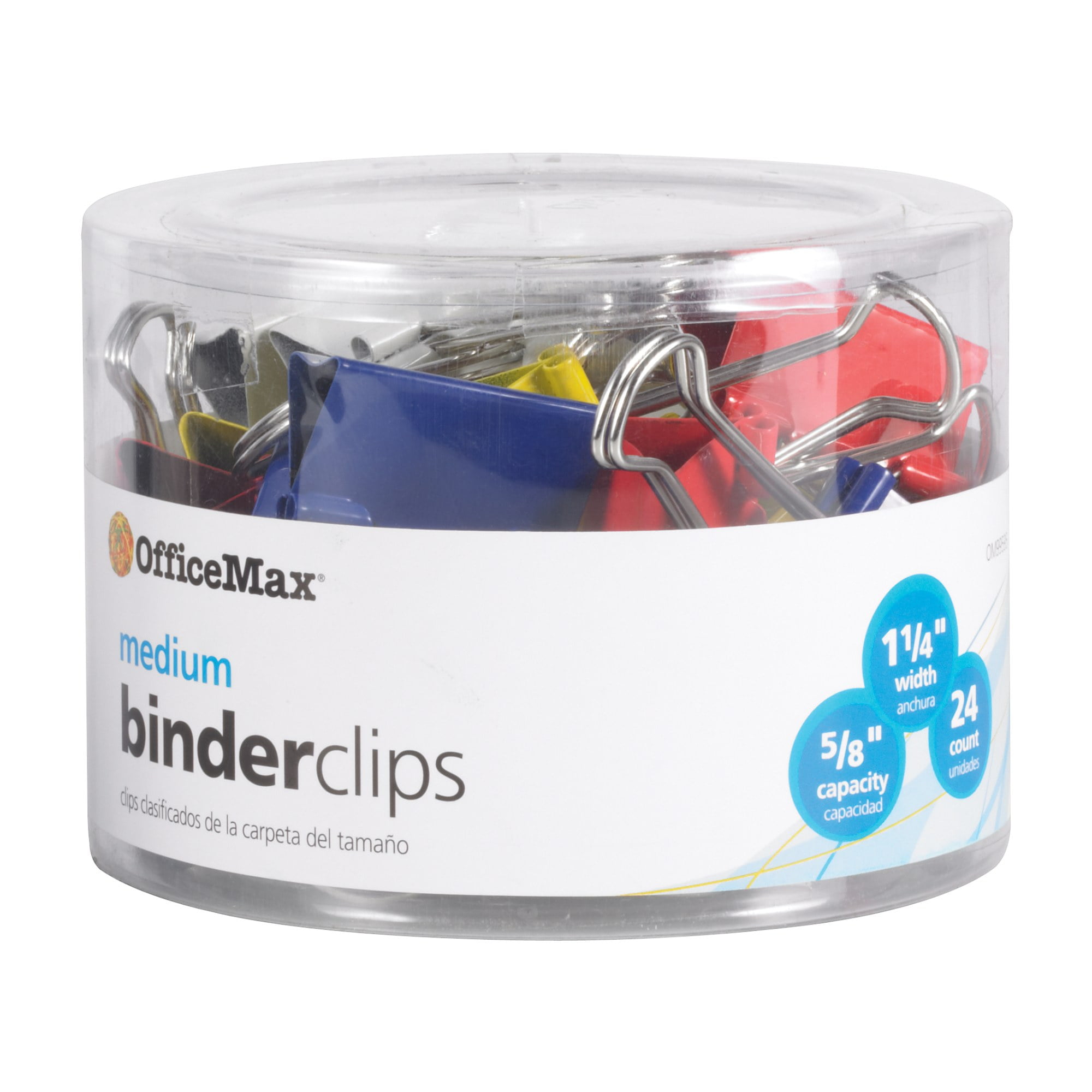 OfficeMax® Brand Binder Clips, Medium, Multicolored, Pack Of 24 ...