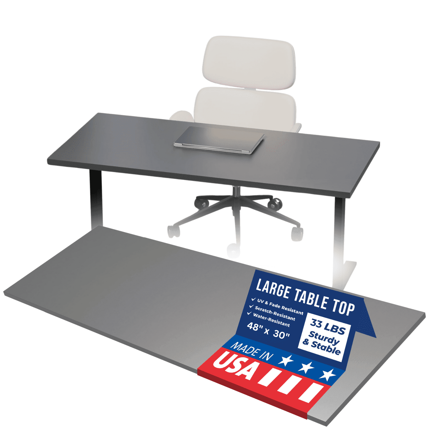 OfficeSimpli Table Top - 48 x 30 Inch Made in USA, Wood Desk Top for ...