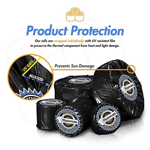 OfficeSmartLabels 1.5"x1" Direct Thermal Label - Compatible with Rollo ...