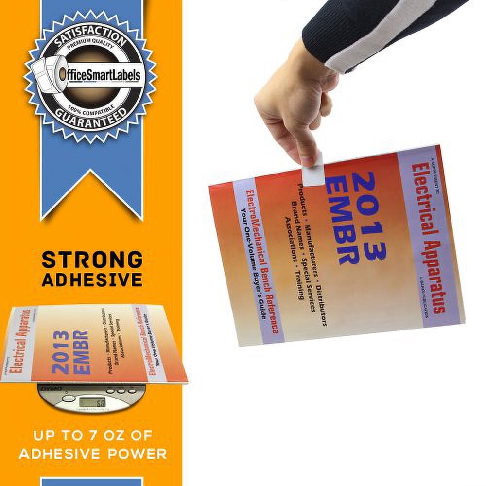 OfficeSmartLabels 1 x 1-1/2 inch Book Spines Labels, Compatible with ...