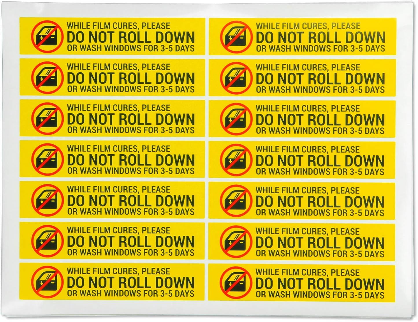 OfficeSmartLabels 300 Yellow Caution/Warning Labels (5 x 1 inch) - Car ...