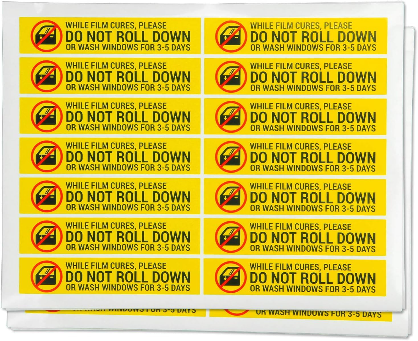 OfficeSmartLabels 600 Labels, 2 Pack - DO NOT ROLL Down Window Tint ...