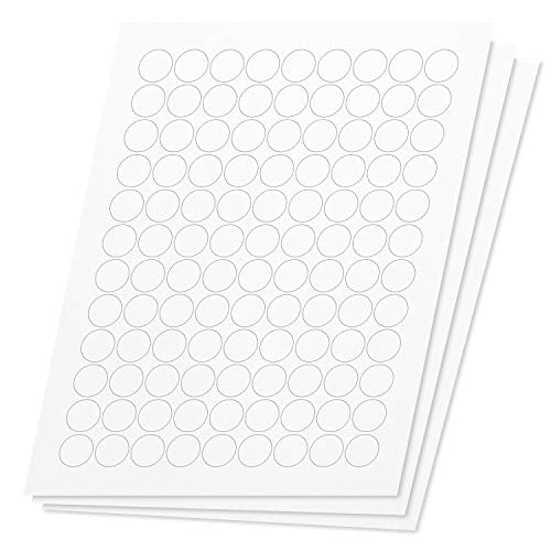 OfficeSmartLabels Round, Circle Dot 3/4 inch Diameter Labels for Laser ...
