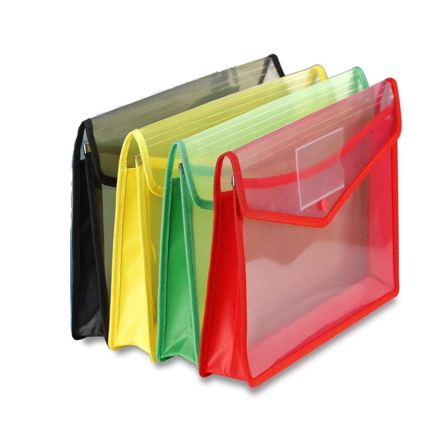 OfficeZen 1 Transparent A4 Size Document File Storage Bag with Snap ...