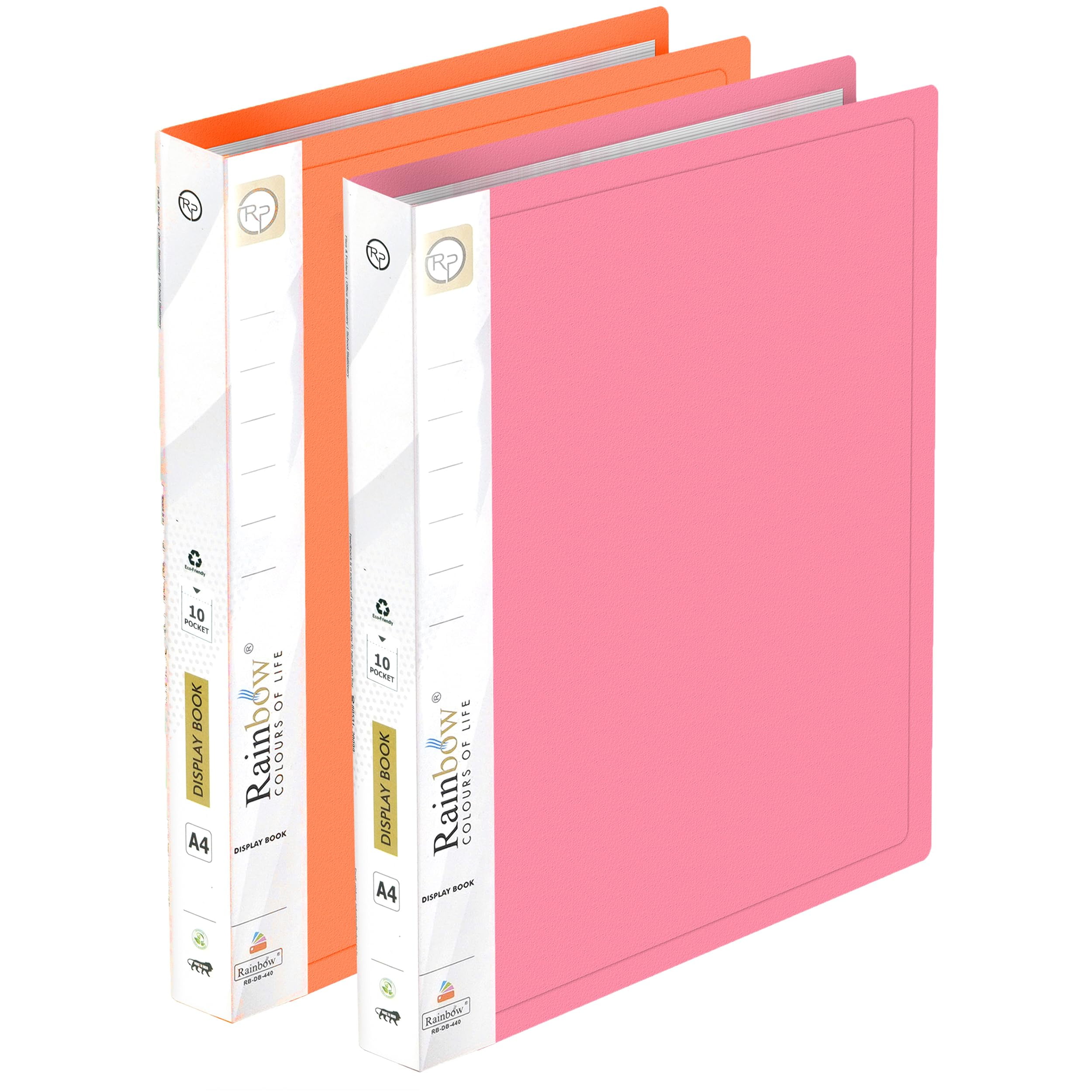 OfficeZen 10 Pocket Set of 2 A4 Size Presentation Display Book Folder ...