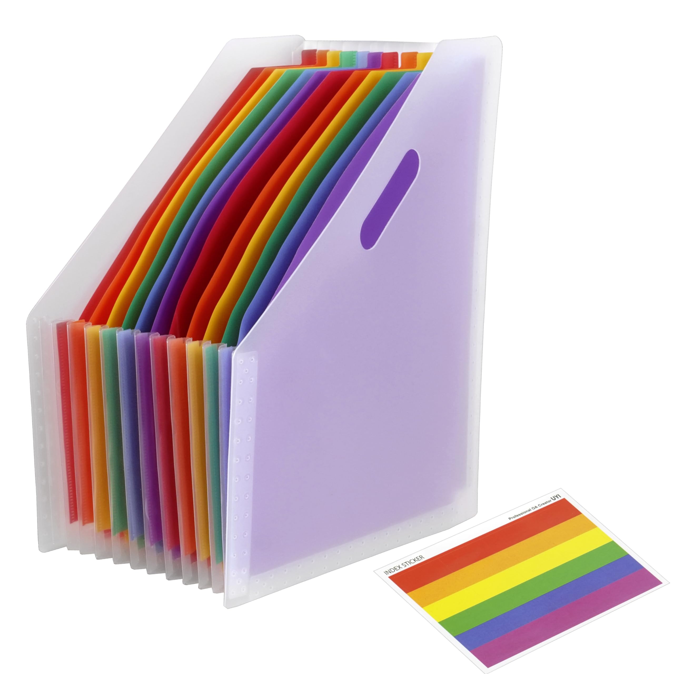 OfficeZen 12 Pockets Vertical Expanding File Folders Letter A4 Size ...