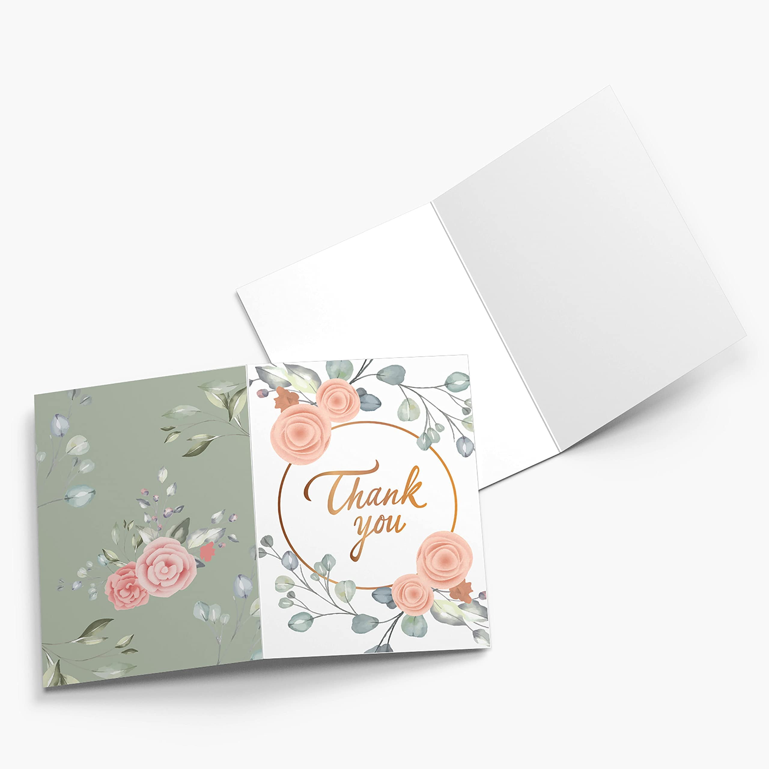 OfficeZen - 50 Pieces Mini Folding Thank You Blank Note Cards - Walmart.com