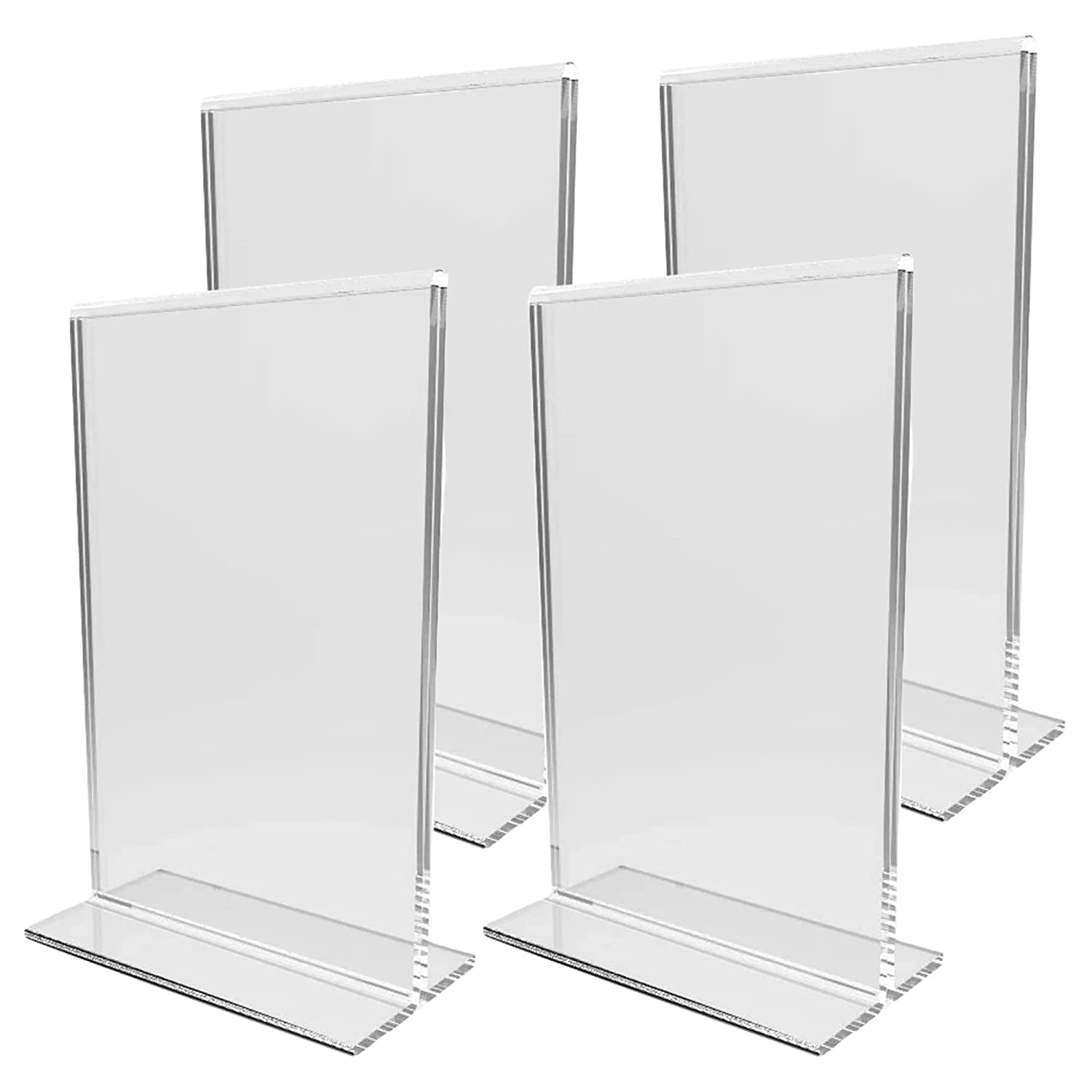 OfficeZen Acrylic Display Stand 4X6 Inch (A6), T Shape Sign Holder ...