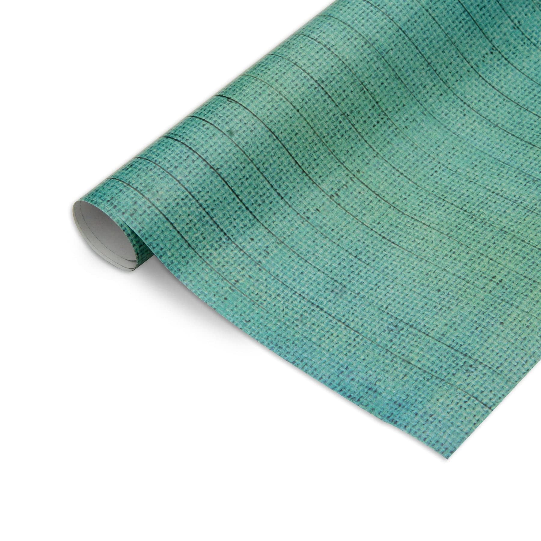 OfficeZen Birdie Gift Wrapping Paper Sheets Burlap Weave Aqua Shimmer ...