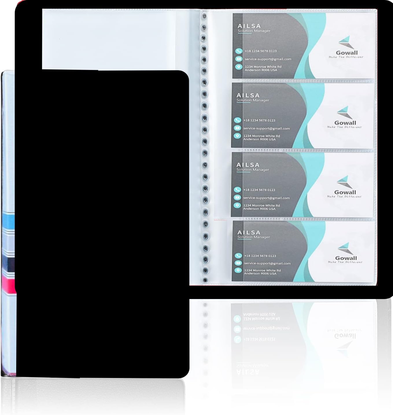 OfficeZen Business Card Organizer: 240 Pockets, Portable Business Card ...