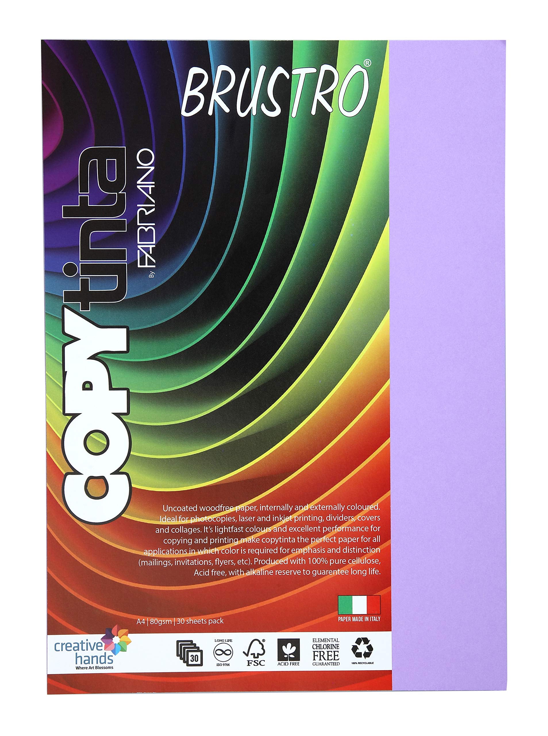 OfficeZen Copytinta Coloured Craft Paper A4 Size 80 GSM Violet Shade ...