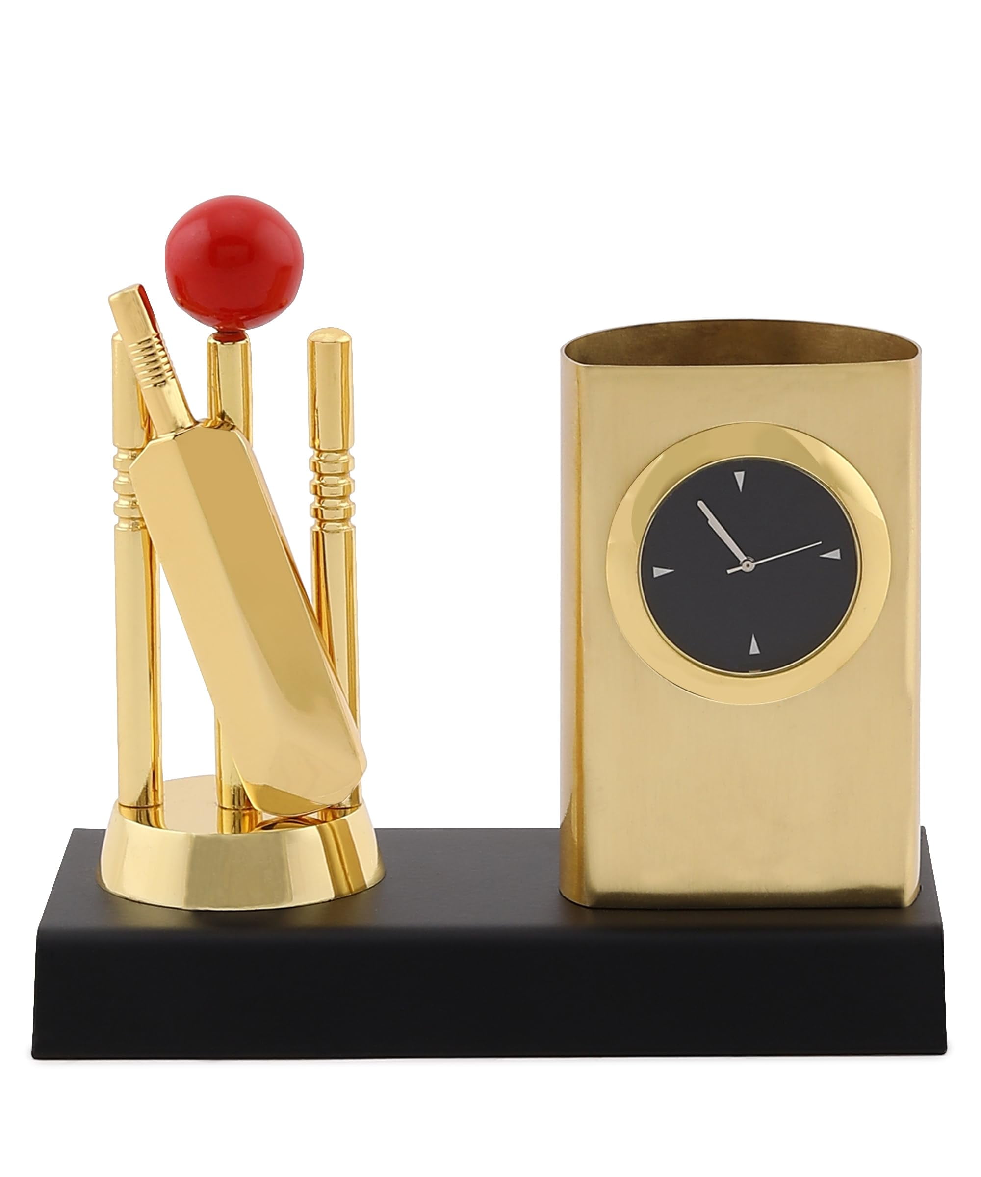 OfficeZen Desk Organizer|Elegant Gold Finish Metal Pen holder with ...