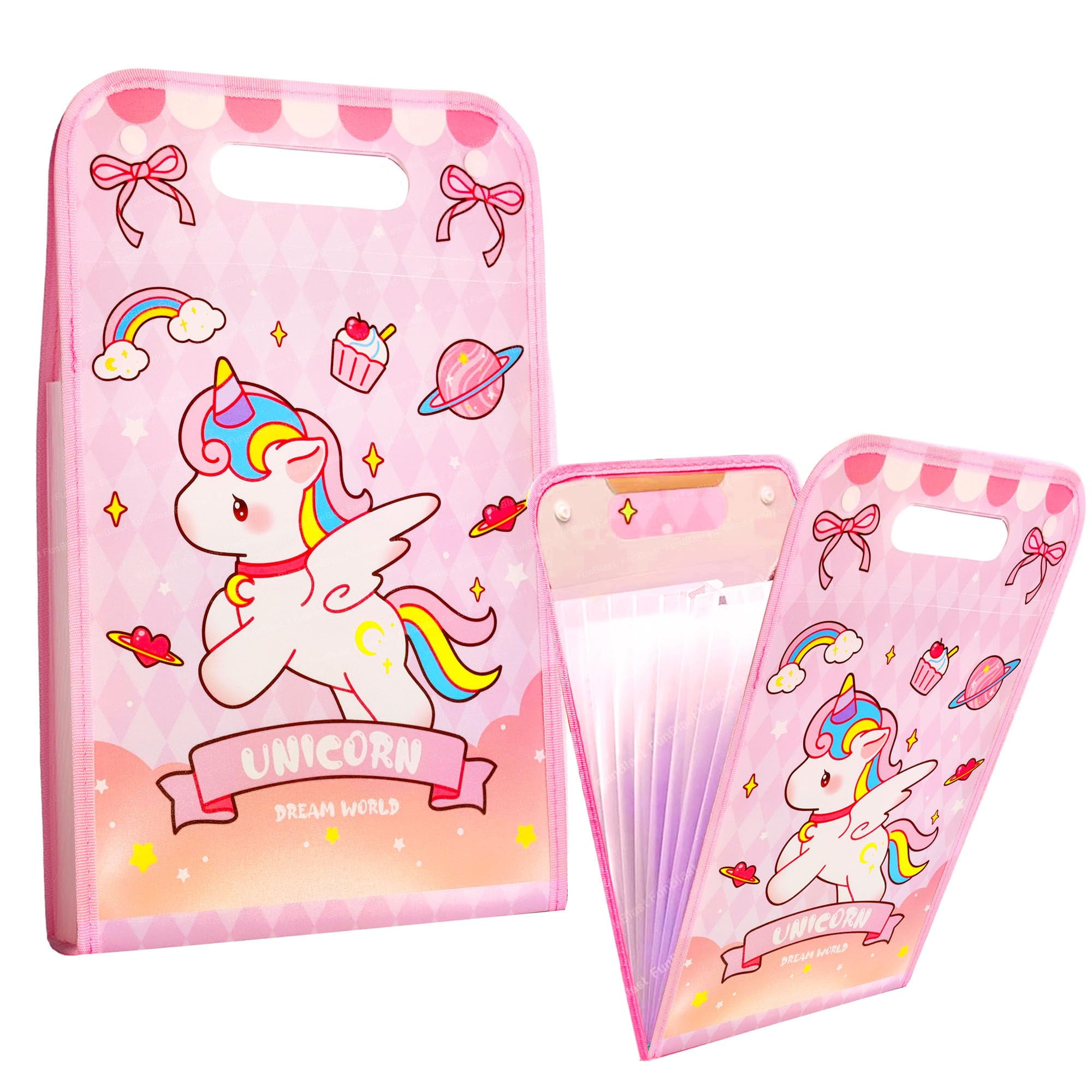 OfficeZen File Folder A4 With Button Lock & Handle Unicorn Theme ...