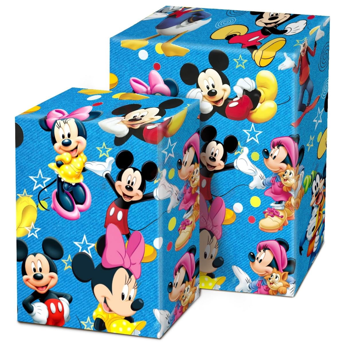 OfficeZen Kids Cartoon Theme Gift Wrapping Paper Pack, 5 Sheets with ...