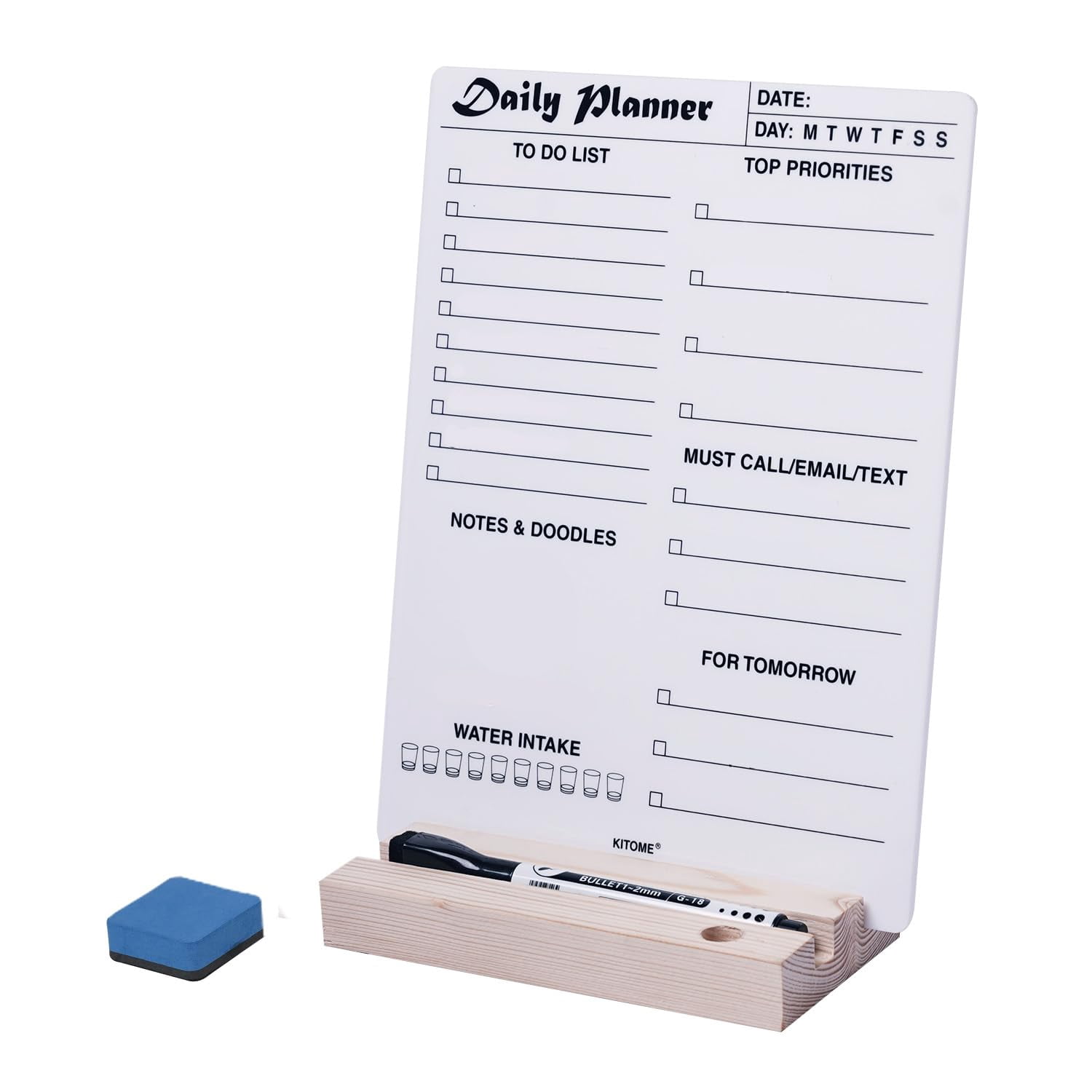 OfficeZen to Do List Planner, Acrylic Daily Planner Dry Erase Board for ...