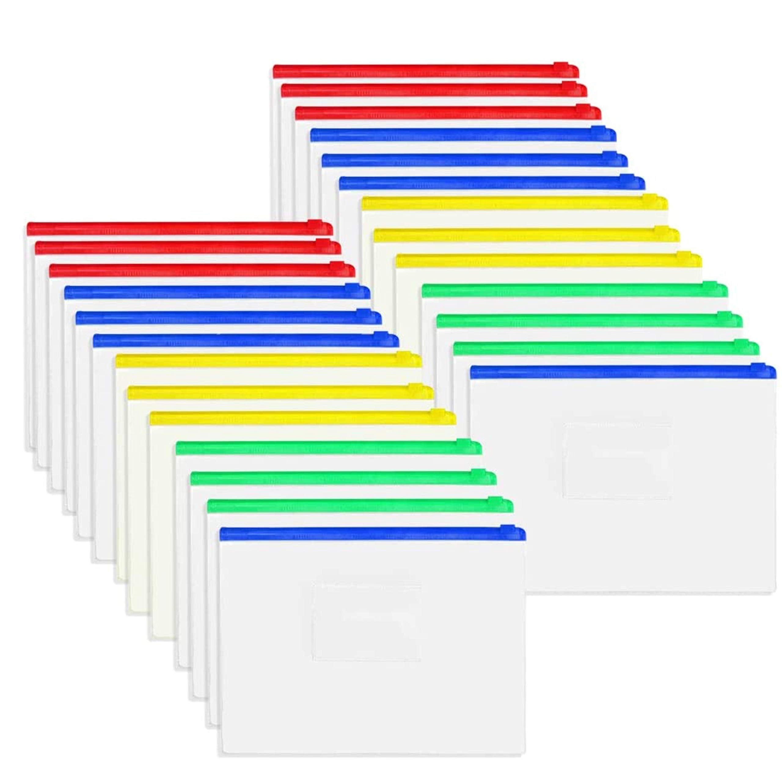 OfficeZen Pouch Document Bag, 26 Pcs Zip File Folders, PVC Waterproof ...