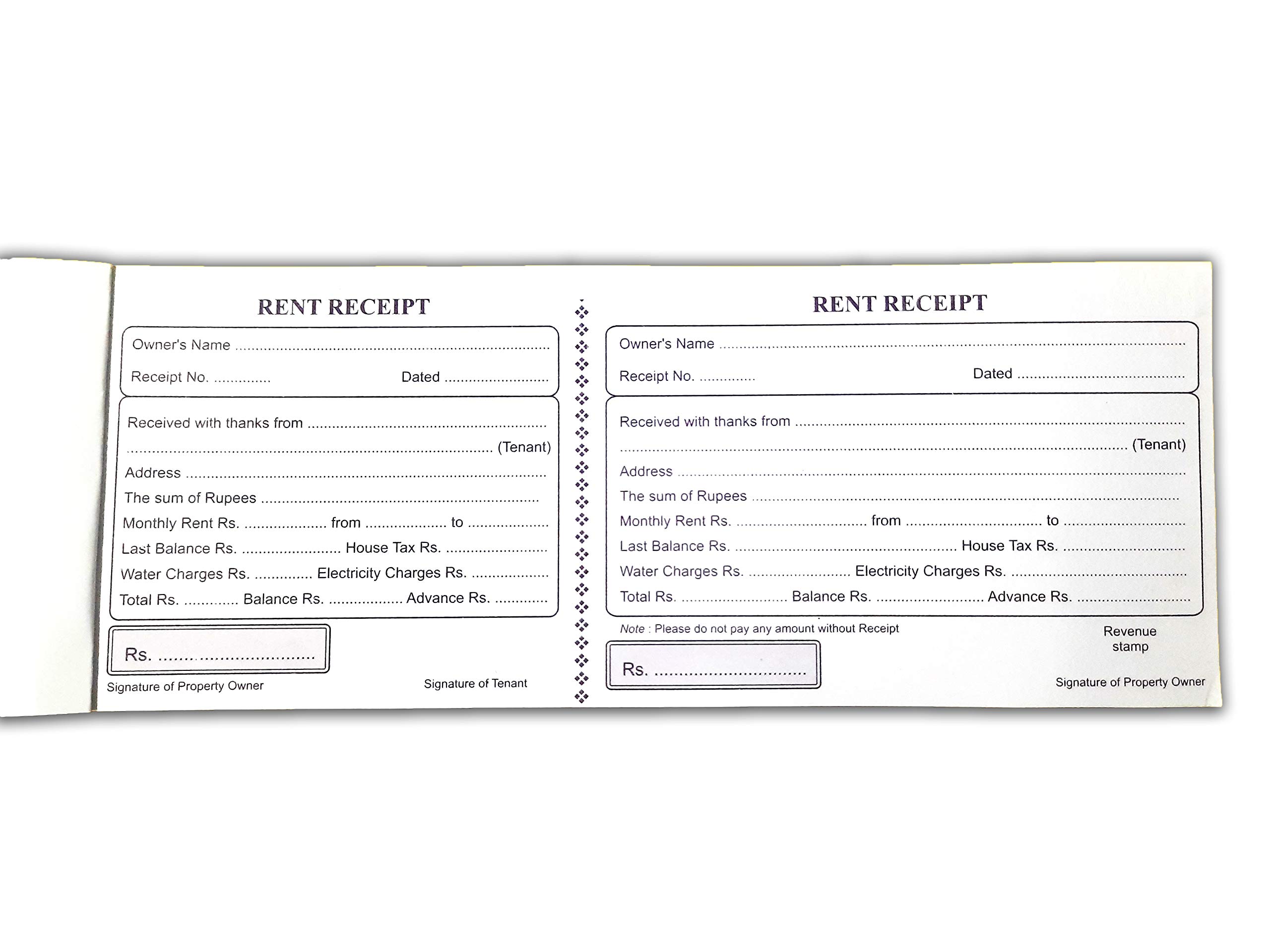 OfficeZen Rent Receipt Book Long Type- 50 Sheets (Pack of 6) - Walmart.com