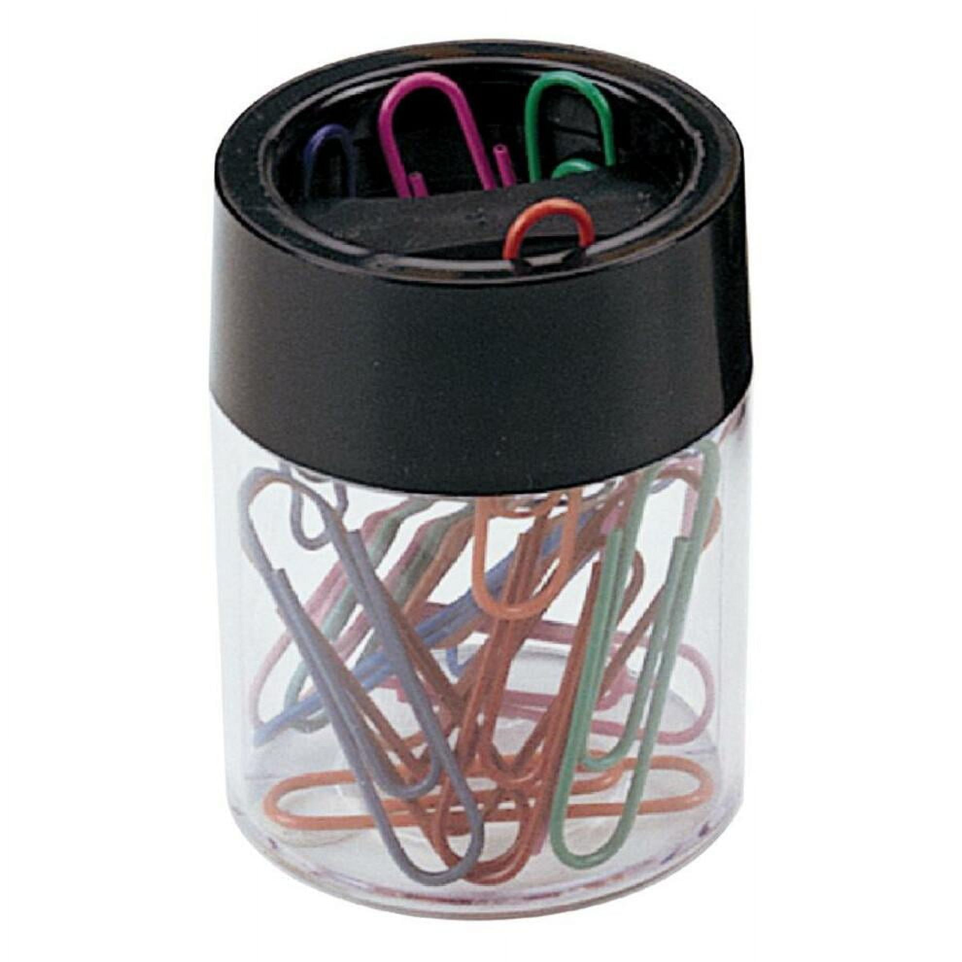 Officemate Clip Dispenser, Large, w/Dual Compartments & Magnetic Top ...