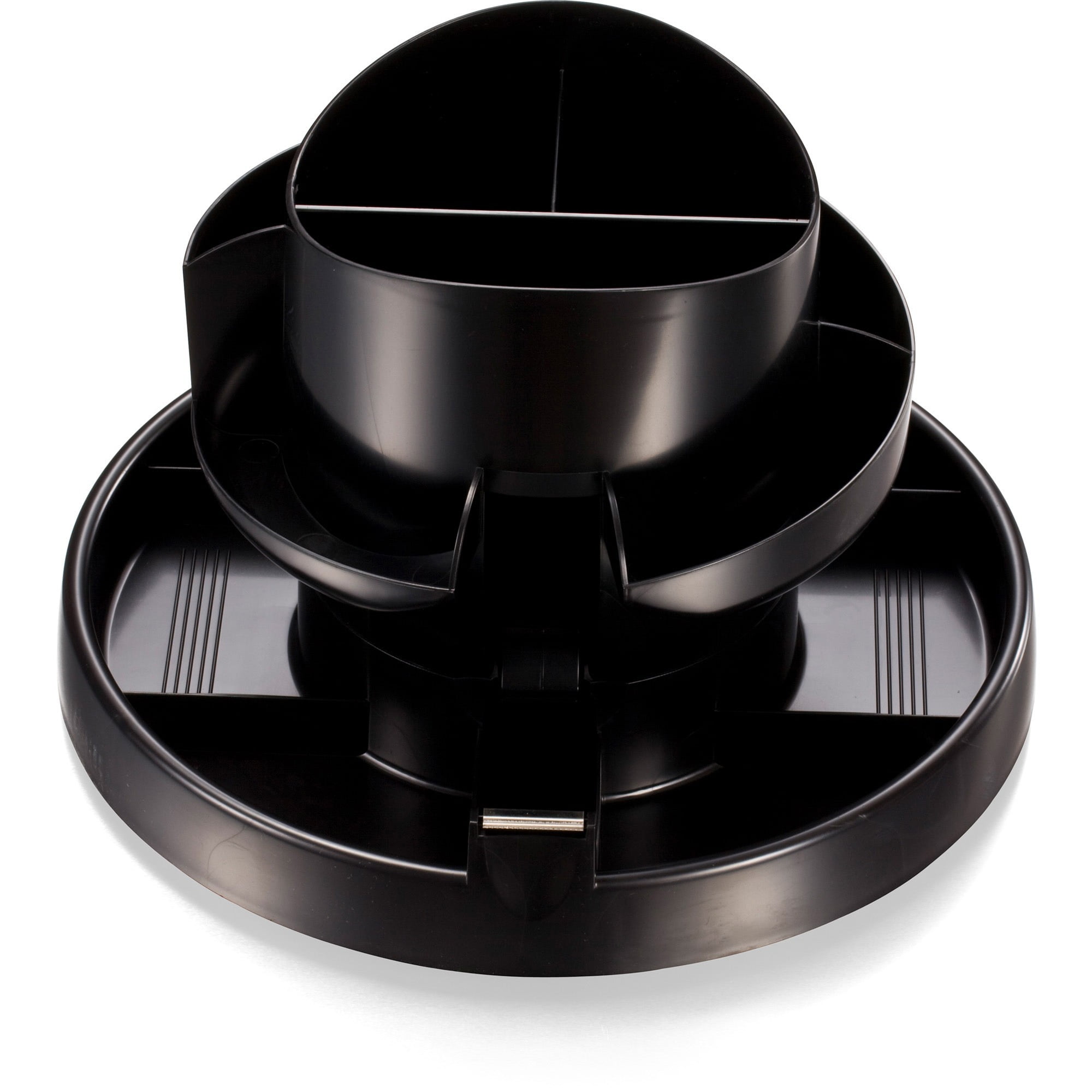 OfficeMate Deluxe Rotary Organizer, 16 Compartments, Black, 360 ...