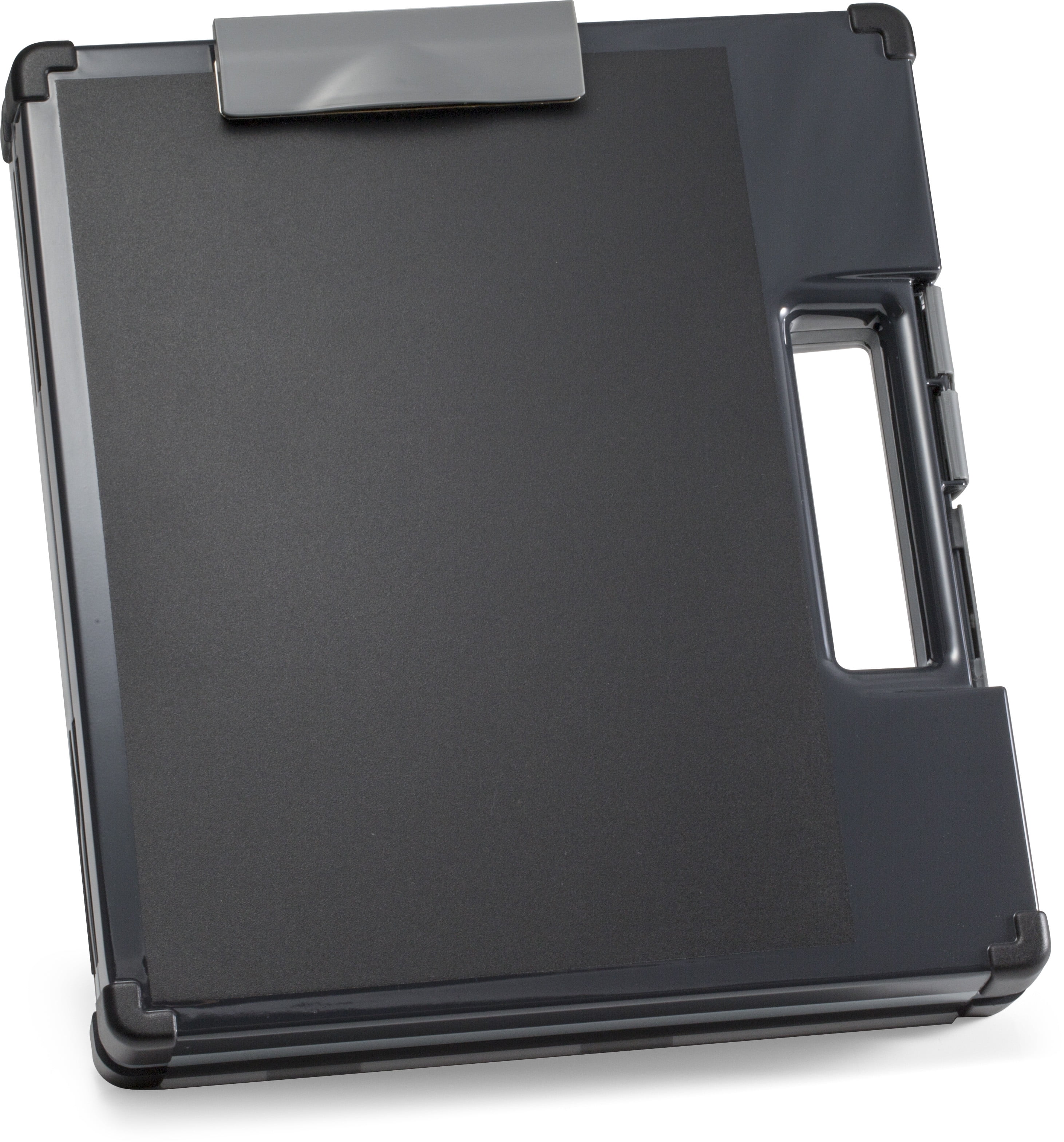 Officemate Clipboard Storage Box, Dual Sided, Plastic, Charcoal, Letter ...