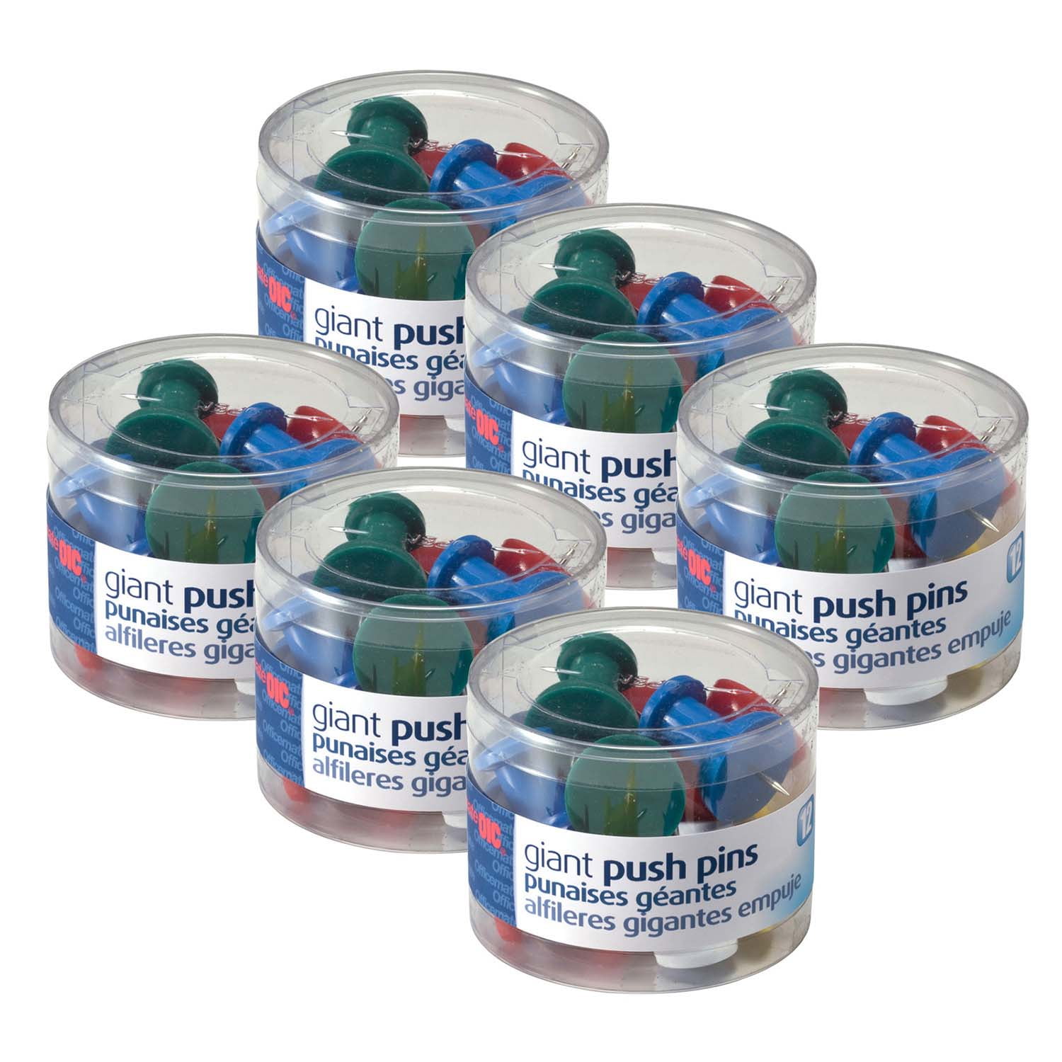 Giant Push Pins, 12 Per Pack, 6 Packs - Walmart.com