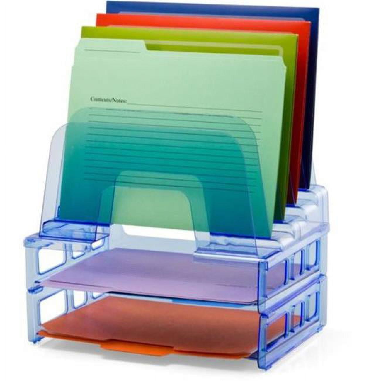 Officemate Large Incline Sorter with 2 Letter Tray Set, Transparent ...