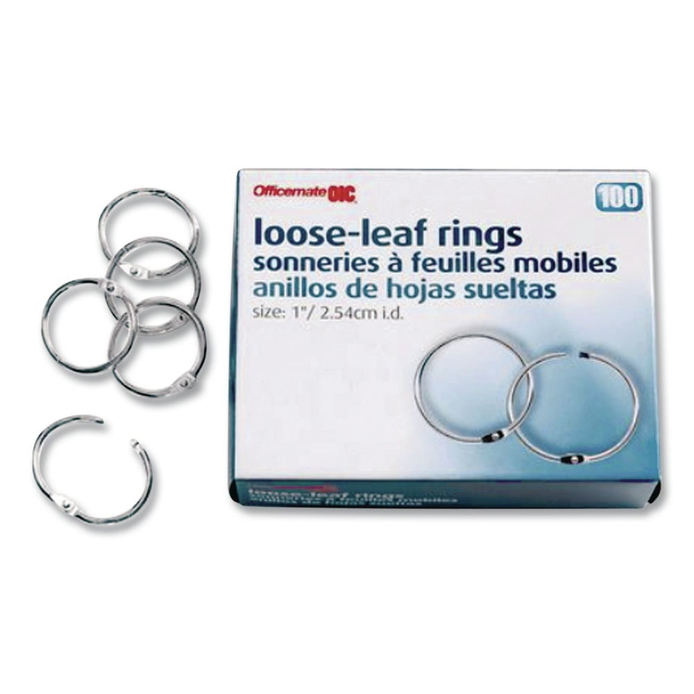 Officemate Looseleaf Rings, 1 Inch, 100 per Box (99701) - Walmart.com