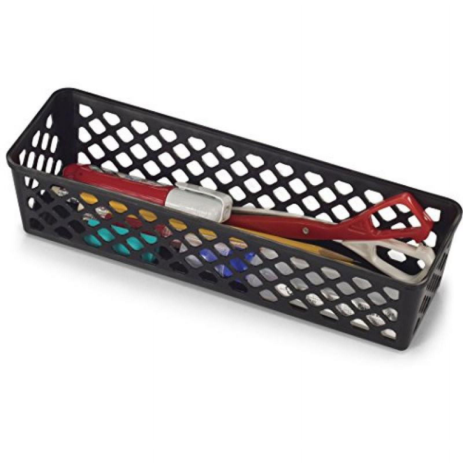 Officemate OIC Achieva Long Supply Basket, Pack of 3, Recycled, Black ...