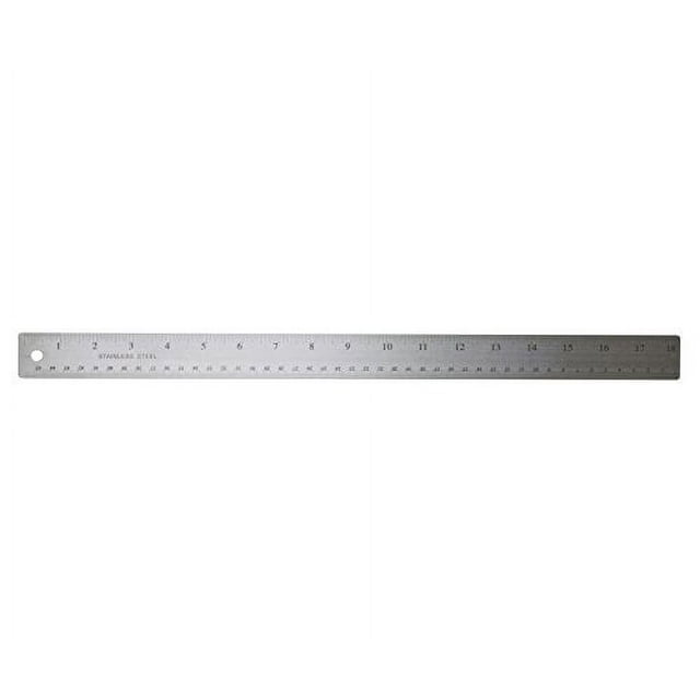 Officemate OIC Classic Stainless Steel Metal Ruler, 18 inches with ...