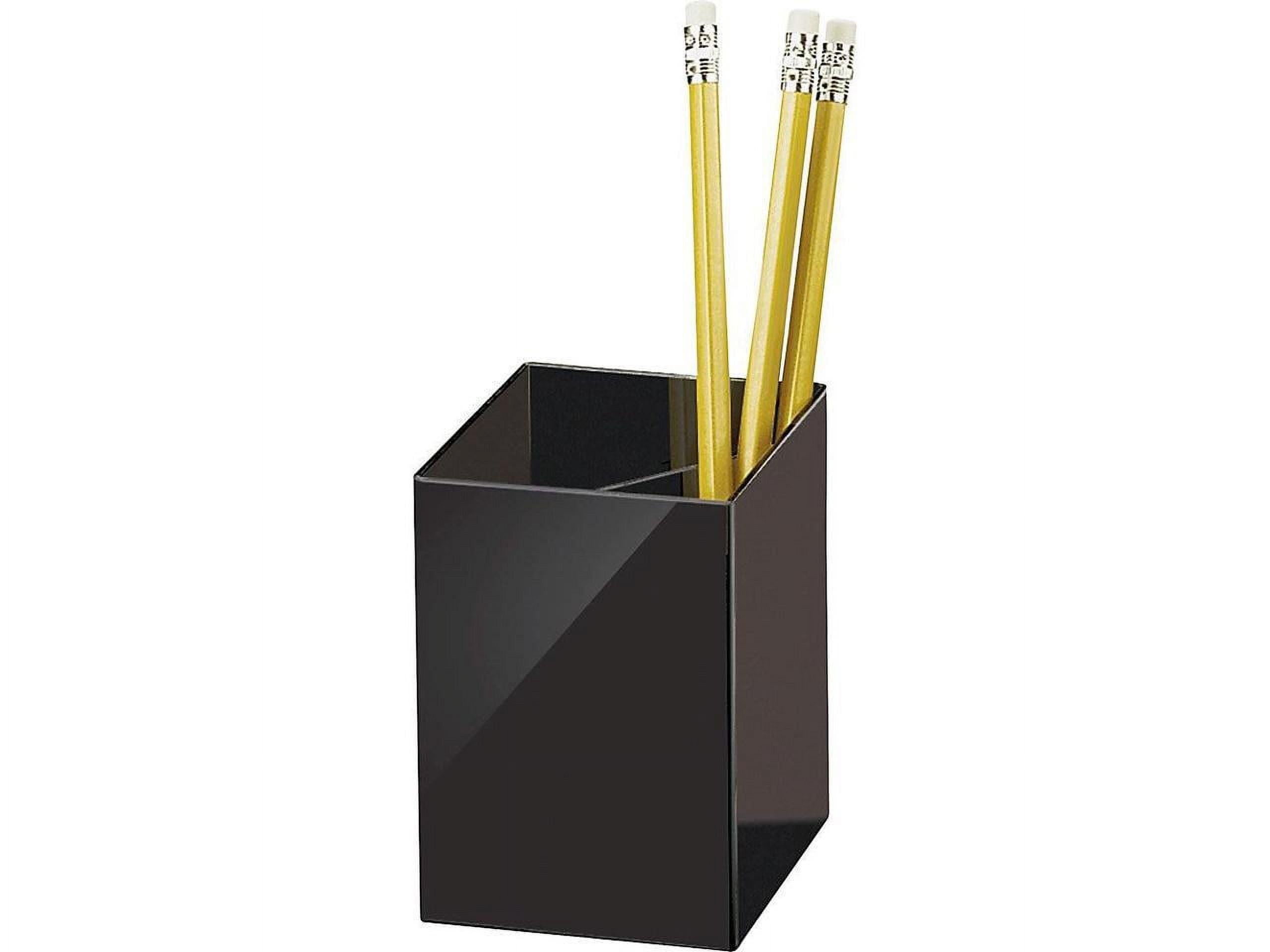 Officemate Pencil Cup with 3 Compartments, Black (93681) - Walmart.com