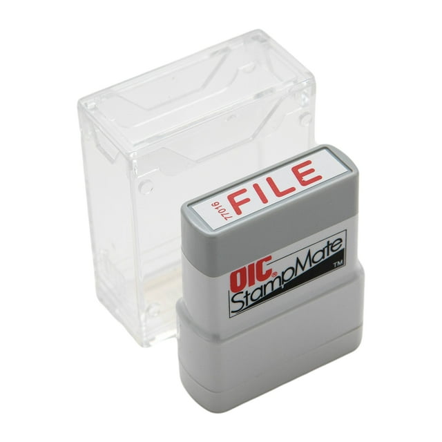 Officemate Pre Inked Stamp with Message, Stamper with Self Ink Pads for ...