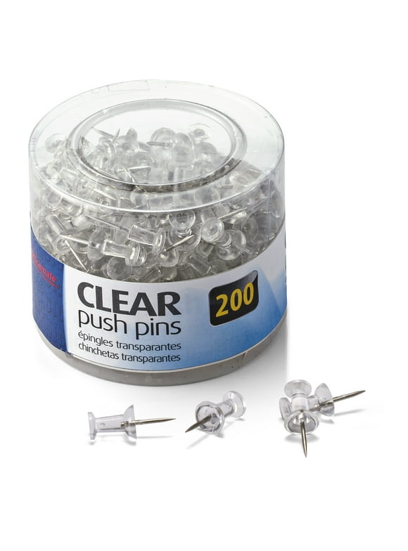 Thumb Tacks & Push Pins in Clips & Fasteners | Clear - Walmart.com