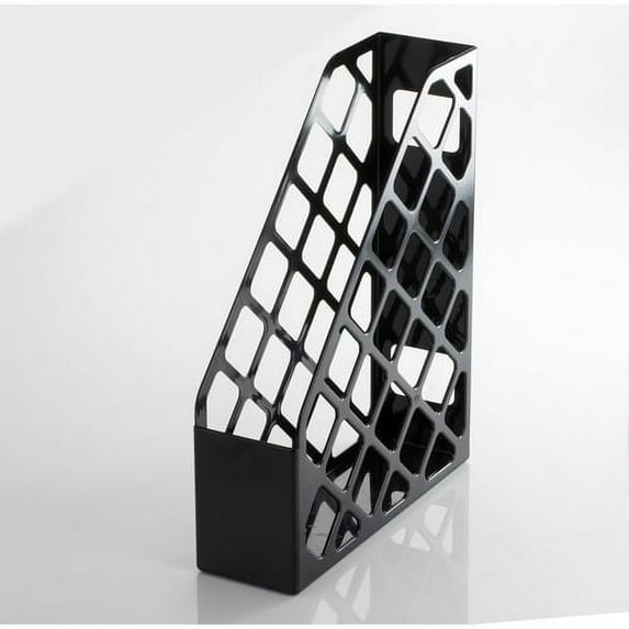 Officemate Recycled Plastic Open Top Magazine File - Black - Plastic ...