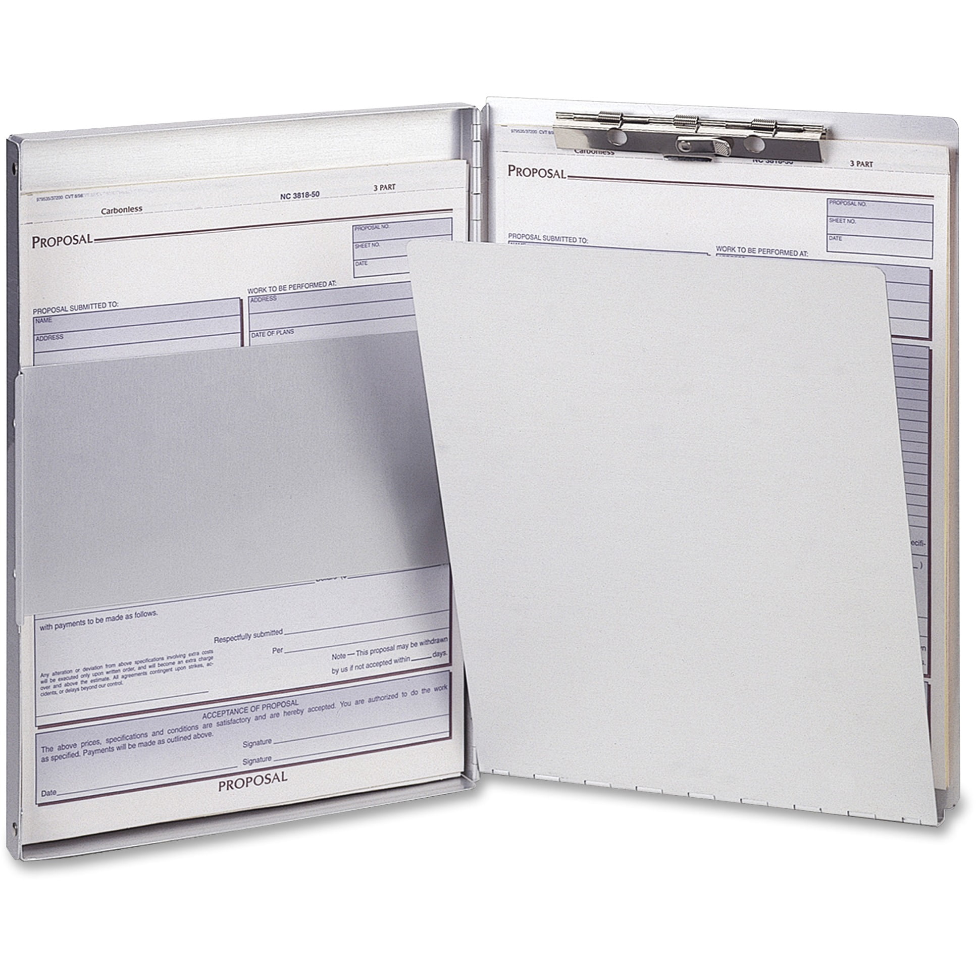 Officemate Side-Loading Aluminum Form Holder for Forms 5 2/3 x 9 1/2 ...