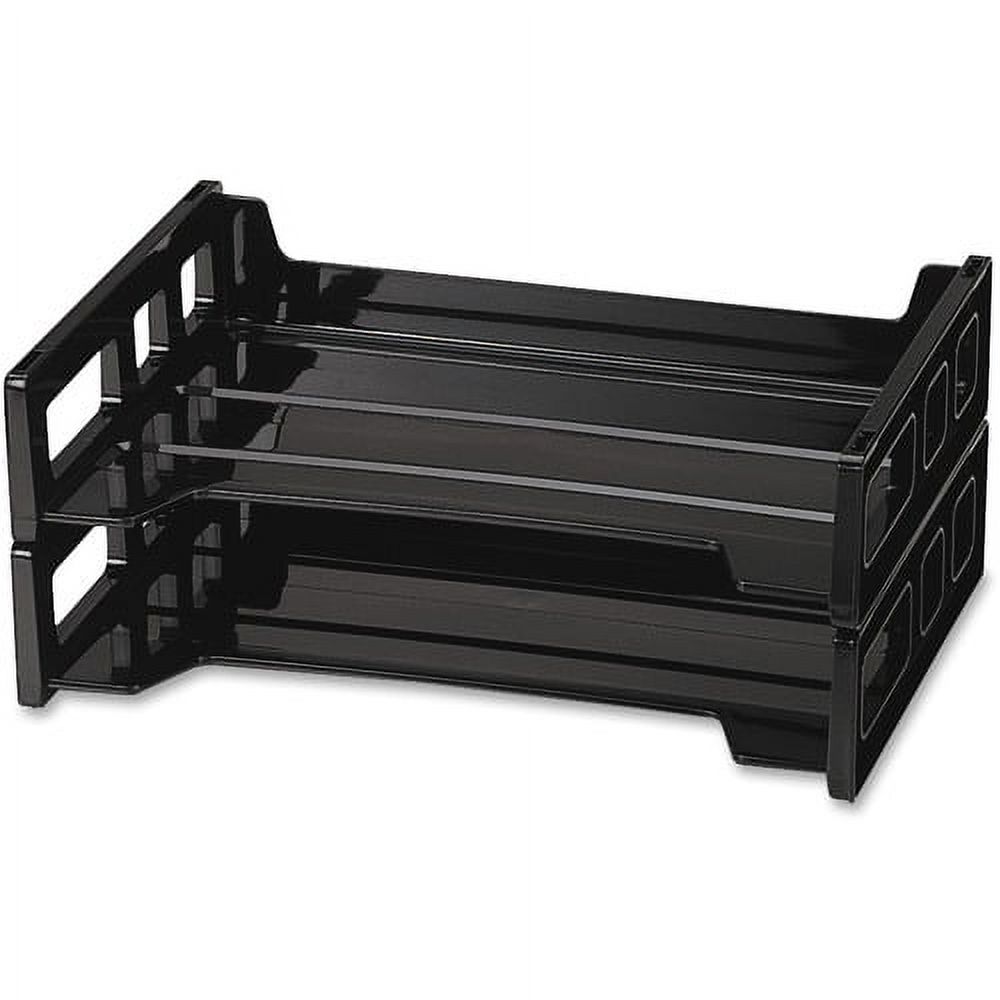 Officemate Side-Loading Stackable 2/PK Desk Trays - 2.8" Height x 13.2 ...