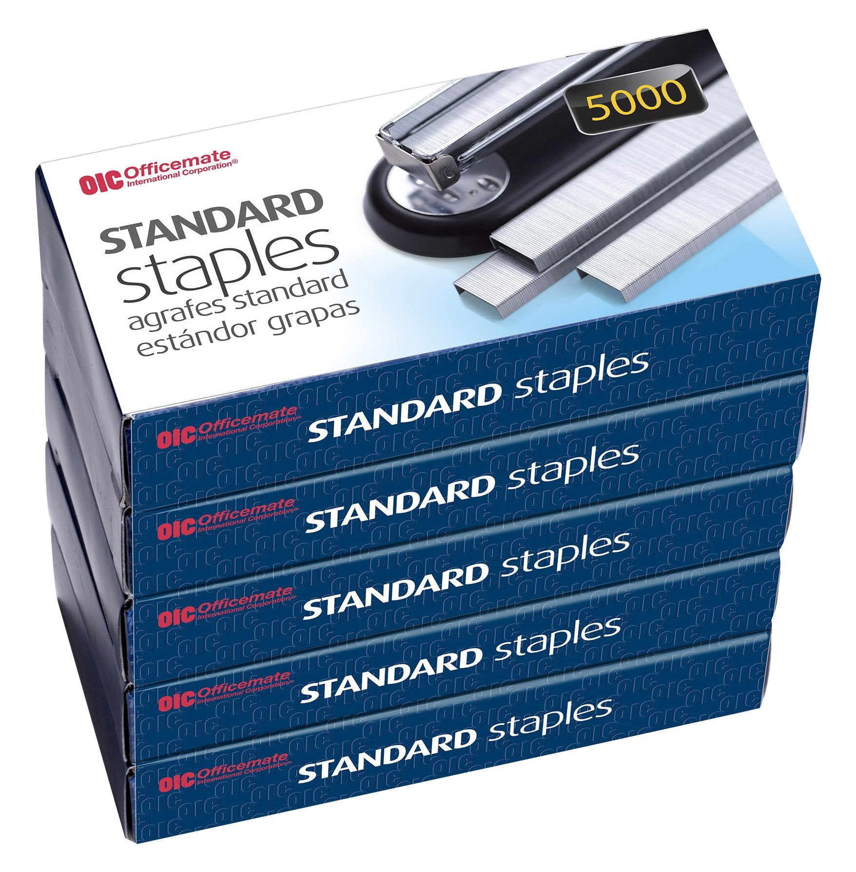 Officemate Standard Stapler Pack, 5 Boxes of 5000 Staples Each (91925 ...