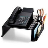 Officemate Telephone Stand, Laptop Stand, Black Plastic Computer Riser, Laptops Elevator for ...
