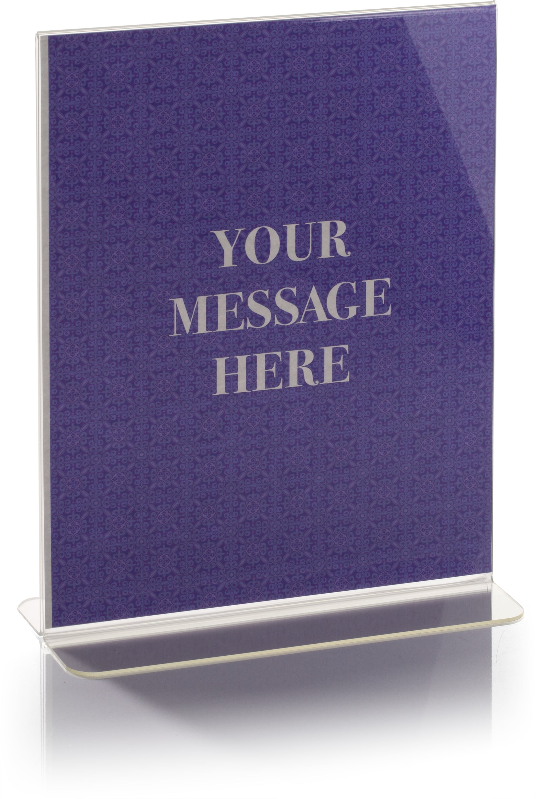 Officemate Upright Vertical Sign Holder, 8.5 x 11 Inches, Clear, 1 ...