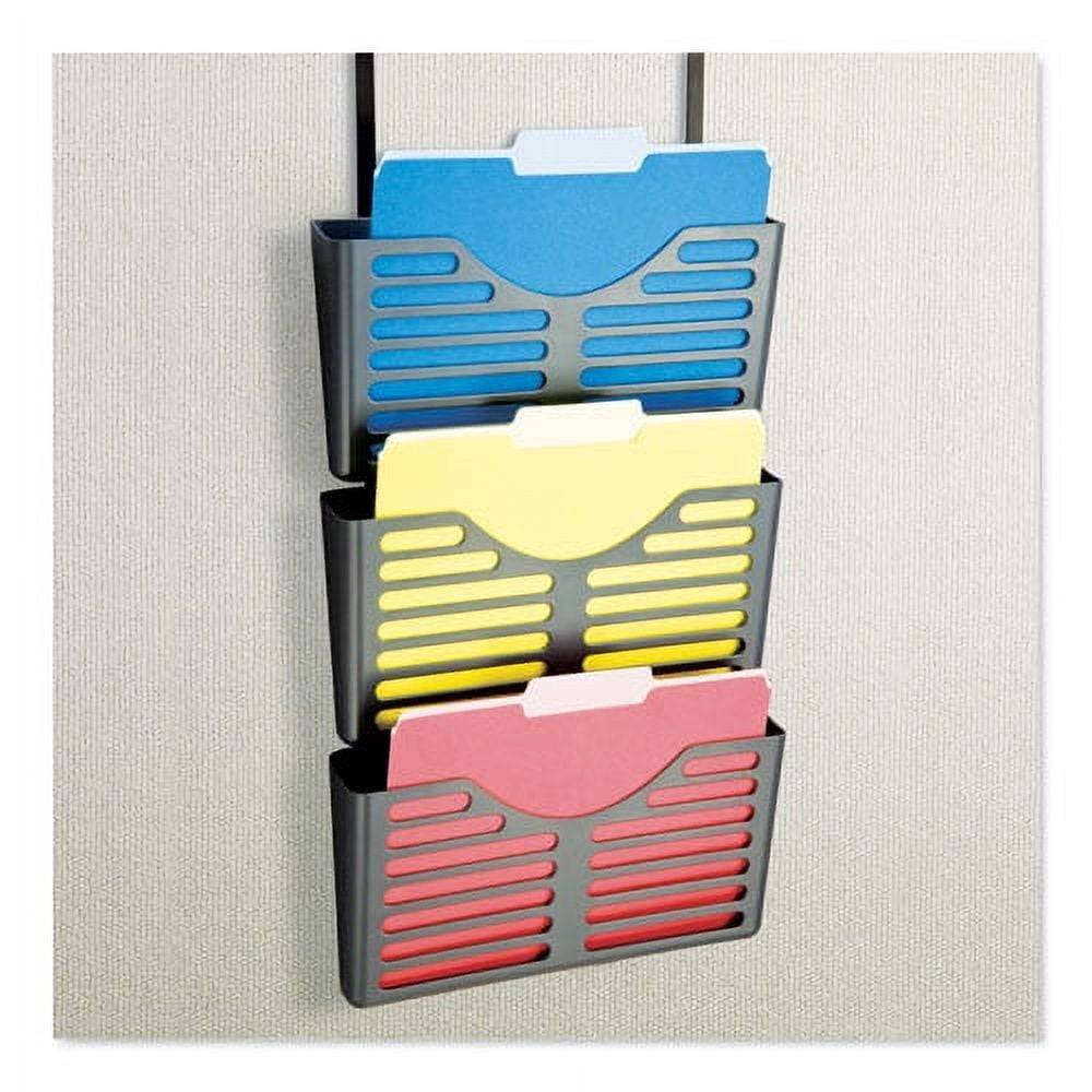 Officemate VerticalMate Cubicle Wall File Pocket, 3 Sections, Letter ...