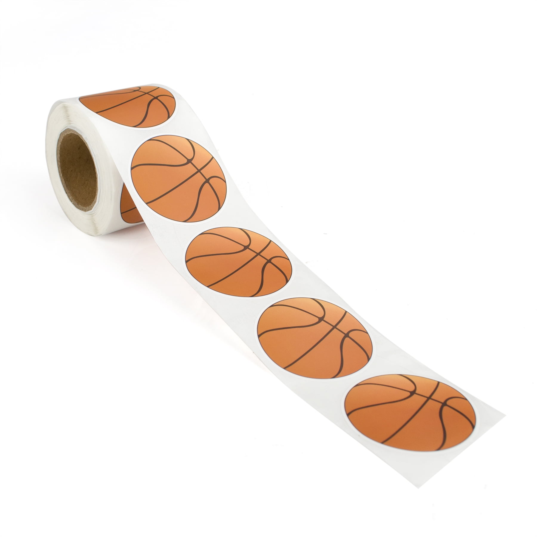 Officeship 250 Pcs 2" Dia Basketball Sticker, Sports Ball Stickers ...