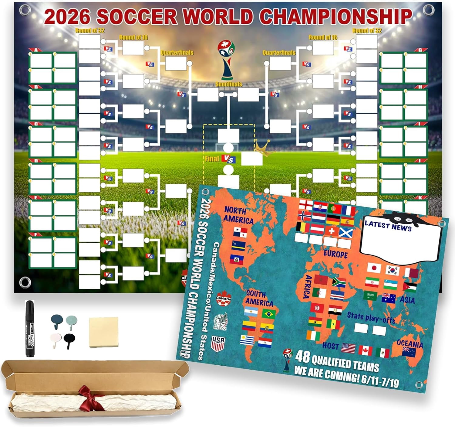 Official 2026 FIFA World Cup Wall Chart Poster - 48 Team Collection ...