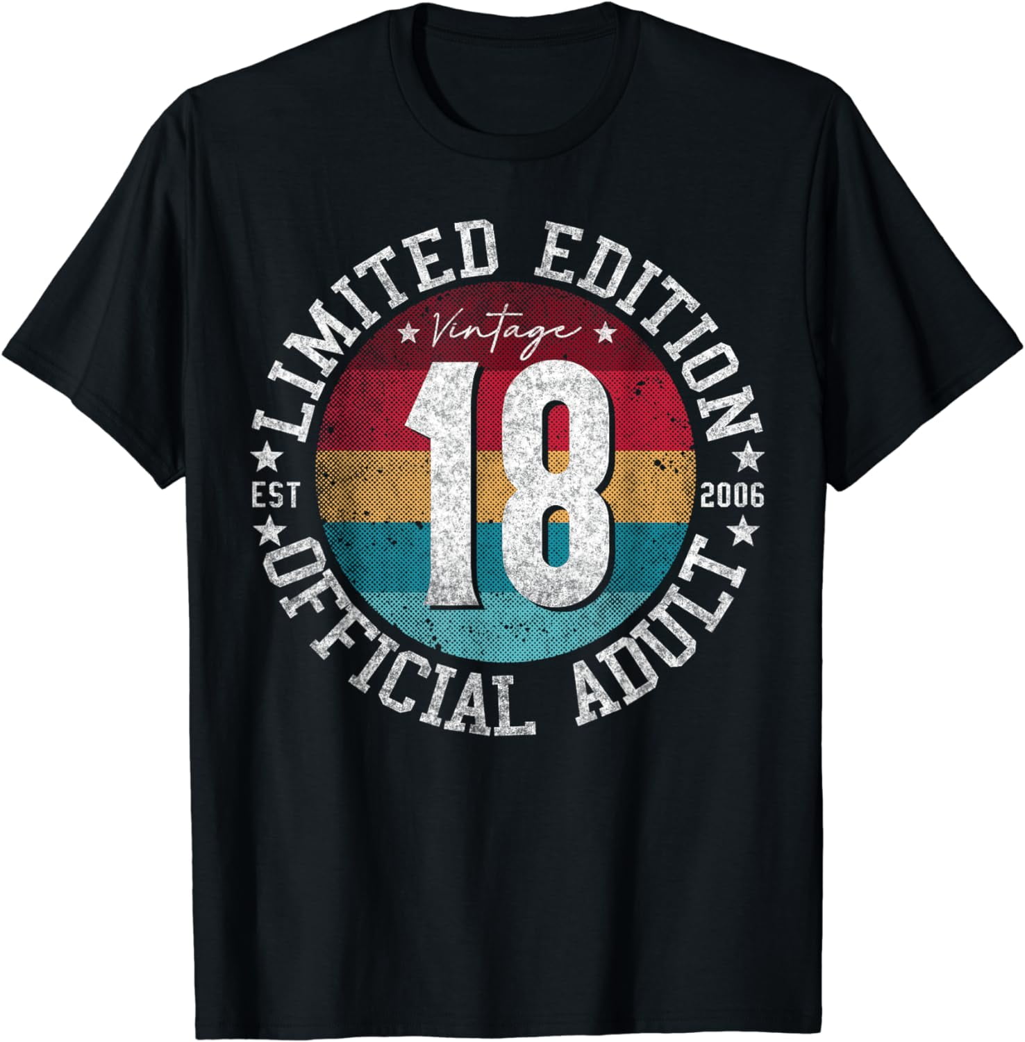 Official Adult 18th Birthday 18 Year Old Gifts T-Shirt - Walmart.com